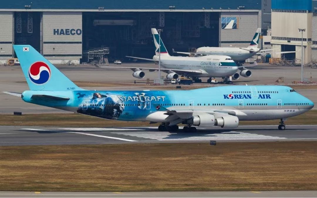 てつさん予定 大韓航空 Aviationtag BOEING 747-400ロゴ