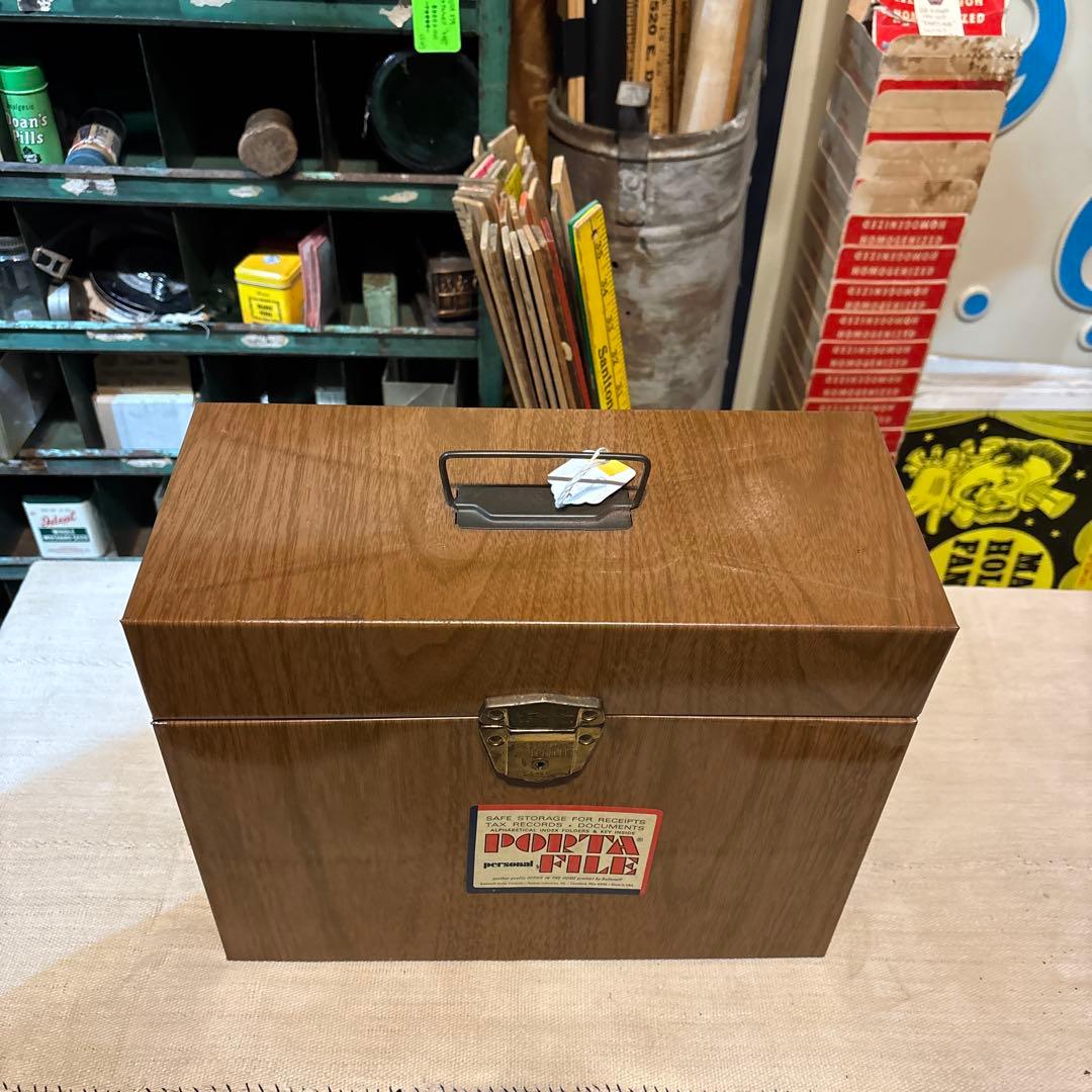 USA VINTAGE L FILEBOX 収納ケース鍵付き PORTA