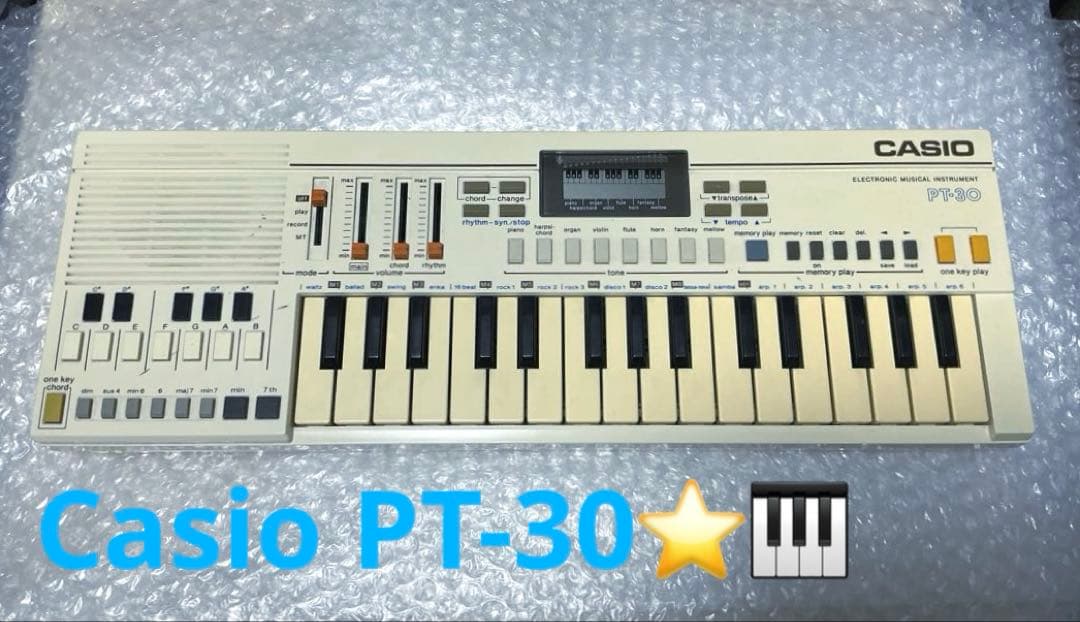 Casio PT-30☆セミアナログ式シンセサイザー☆1983年☆昭和レトロ☆