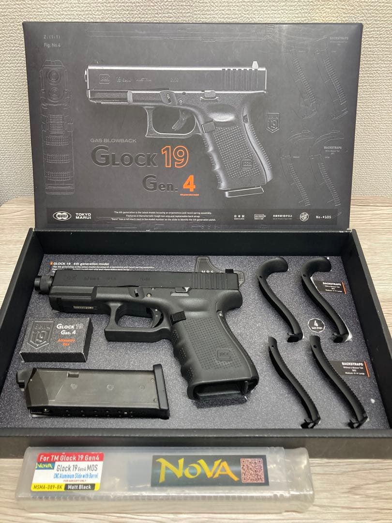 【美品】東京マルイGlock 19Gen.4 スライドカスタム済 書類一式付き
