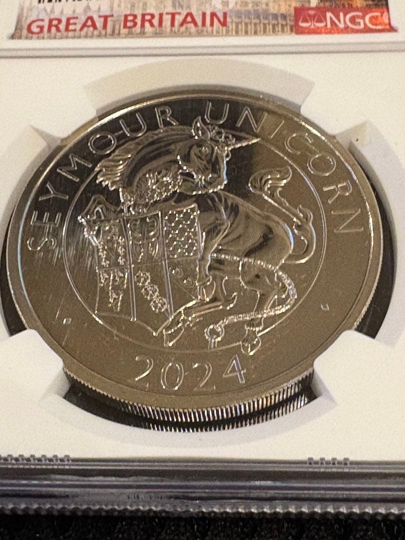 2024 英国 £5 テューダービーストNGC MS69 DPL