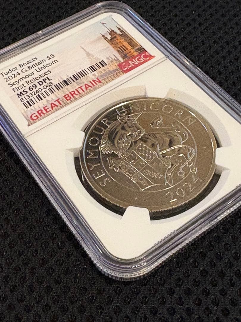 2024 英国 £5 テューダービーストNGC MS69 DPL
