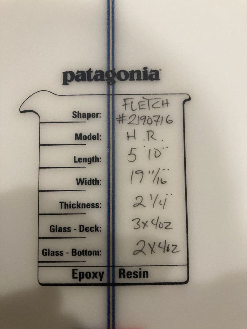 Patagonia FCD シングルフィンショートボード 5'10\"