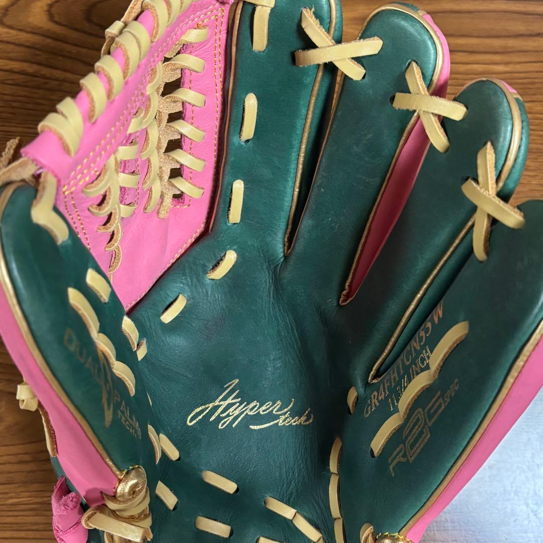 Rawlings Hypertech 野球グローブ ピンクグリーン