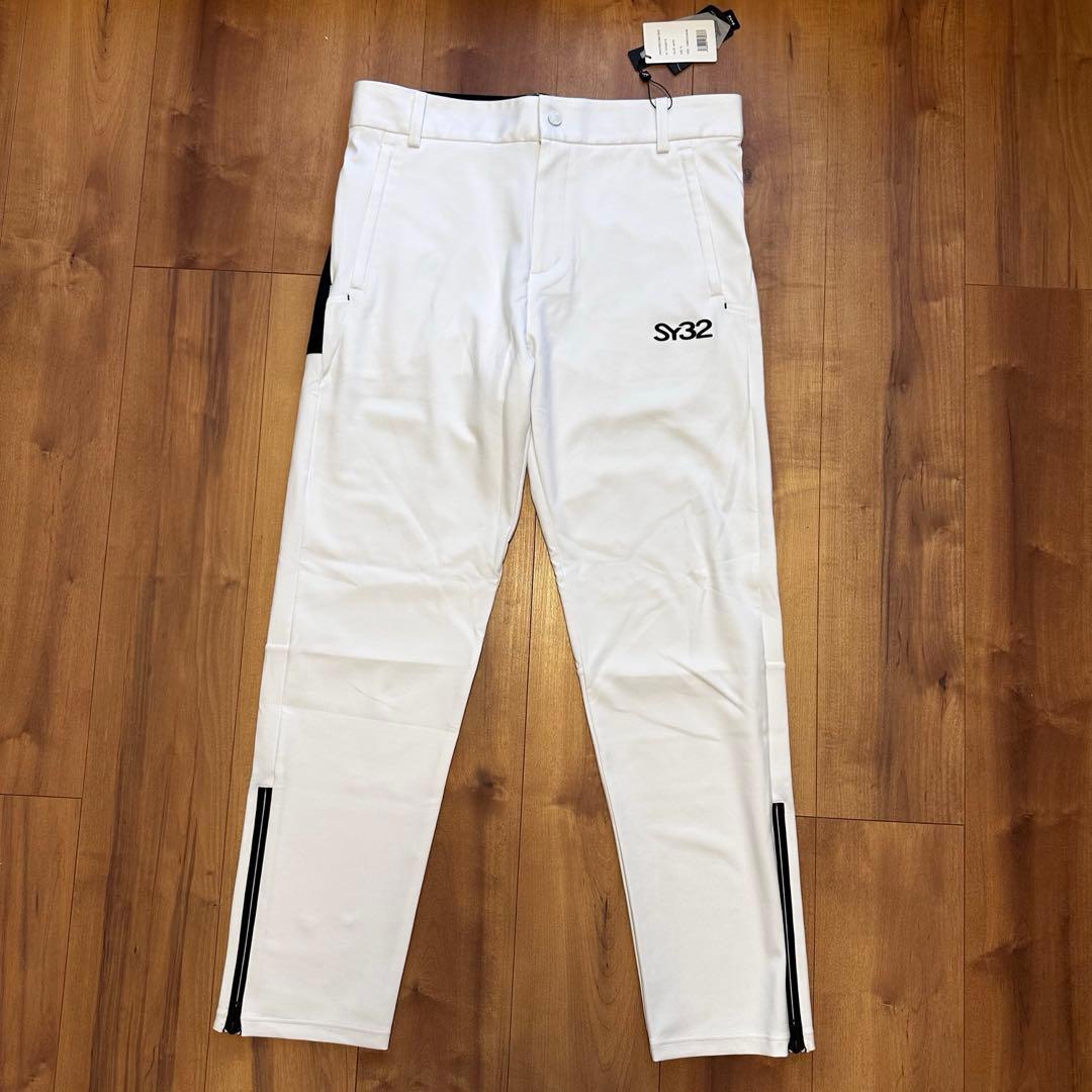 ロングパンツ　ハイストレッチ　ホワイト　メンズ　サイズXL 春夏秋