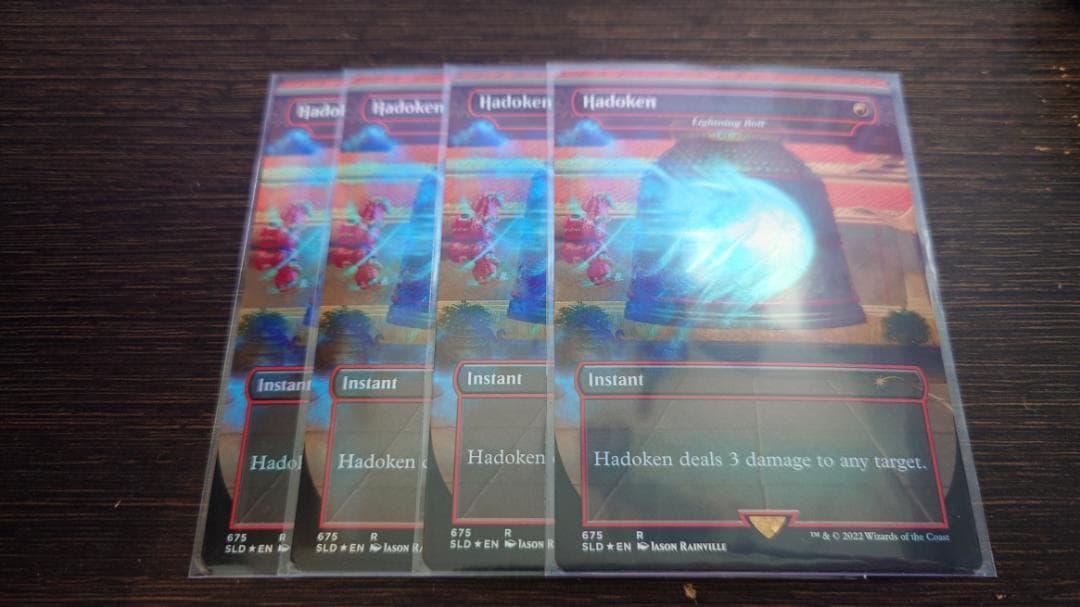 MTG Secret Lair 波動拳/Hadoken 稲妻 FOIL 4枚
