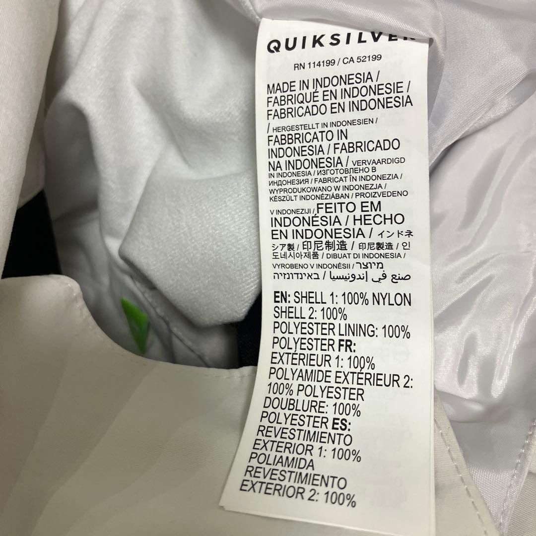 送料無料 新品 QUIKSILVER スノーウェア ビブパンツ L WHT