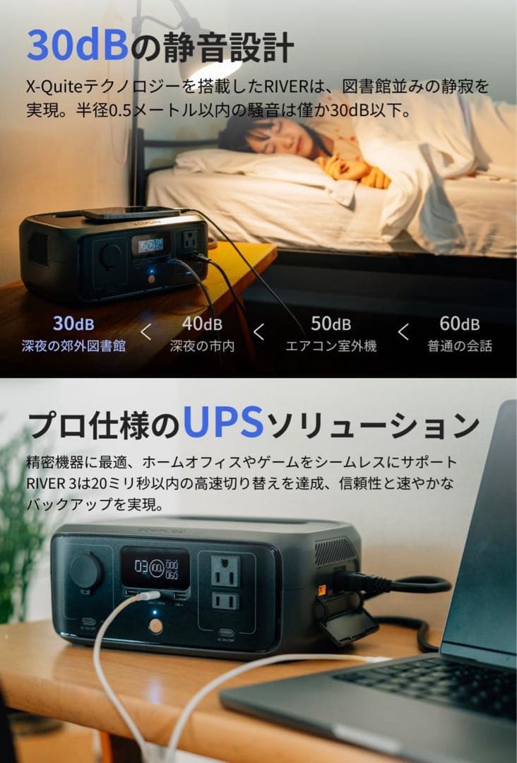 2点セット防災対策送料込み新品未使用ポータブル電源3230WhGaN