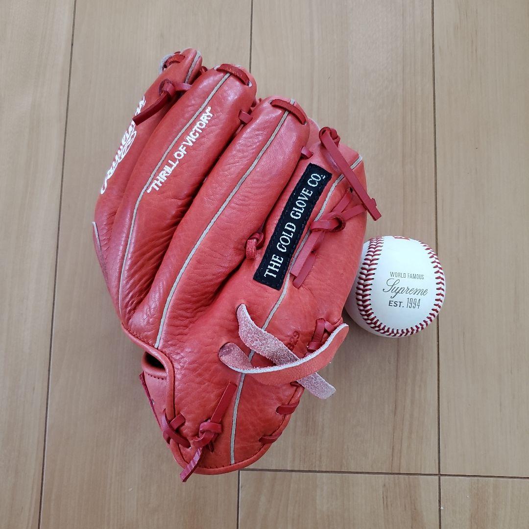 Rawlings × Supreme 野球 グローブ 左利き用 ボール