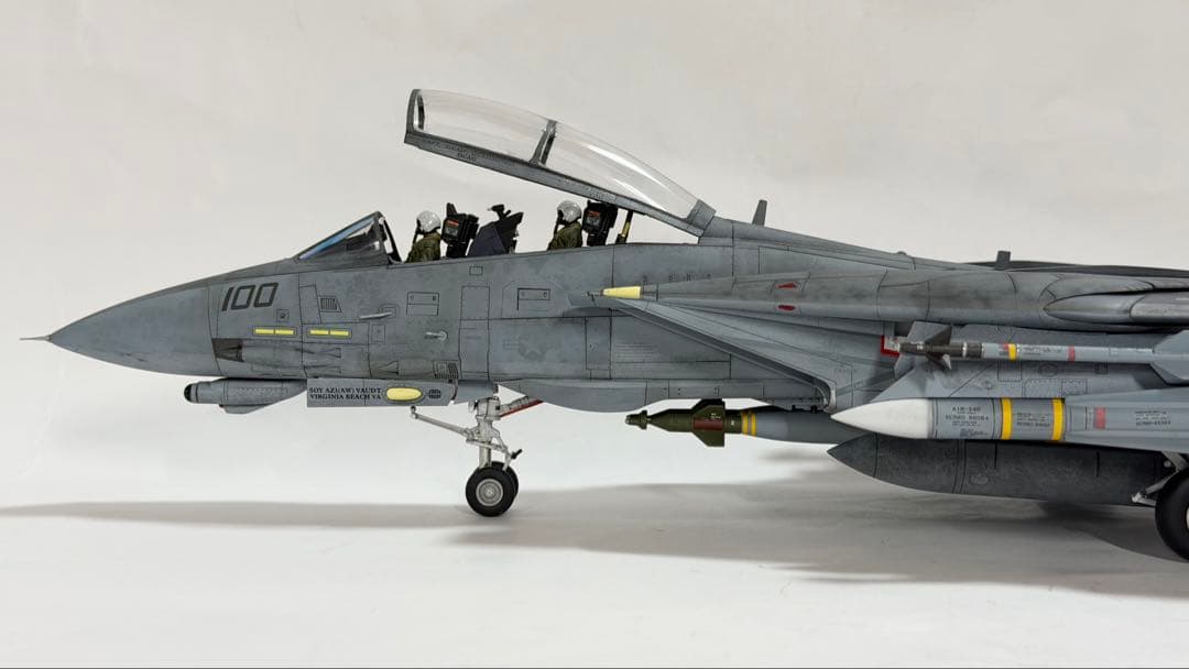 タミヤ 1/48 ジョリーロジャース仕様F-14D トムキャット 完成品