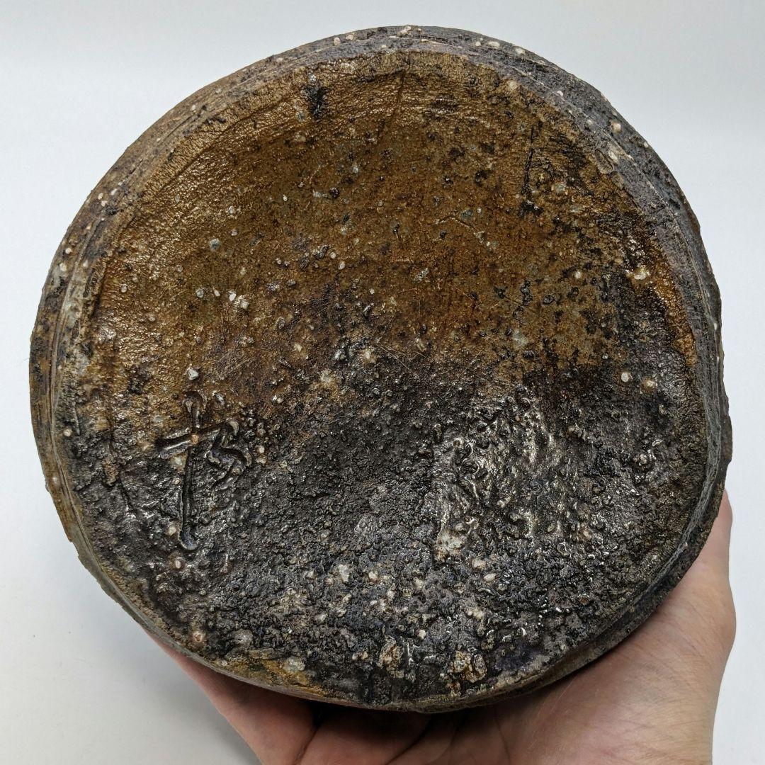 竹子窯 西川政彦 備前焼 窯変旅枕三角花入 花器 花瓶 フラワーベース 置物