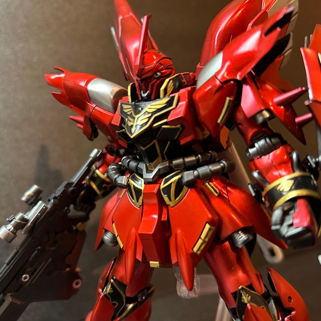 HG ユニコーン&シナンジュ　完成品　全塗装（パール）　ディテールアップパーツ