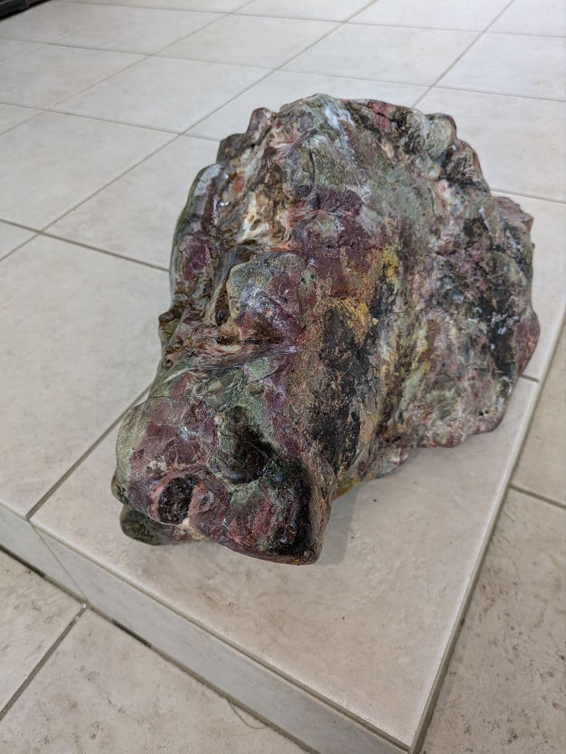 佐渡錦紅石 原石 特大 約30.6kg 天然石 赤玉石 鑑賞用 水石 希少 レア