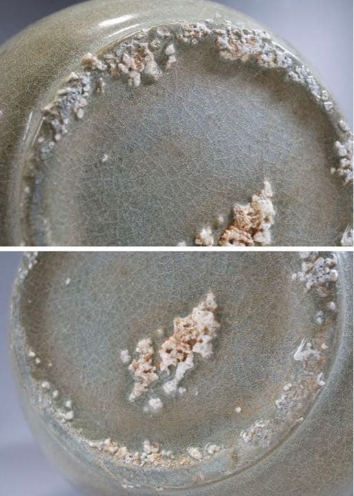 高麗12世紀盛期　高麗青磁白堆花文水注　　漆箱付　青磁草花文水次　朝鮮古陶磁