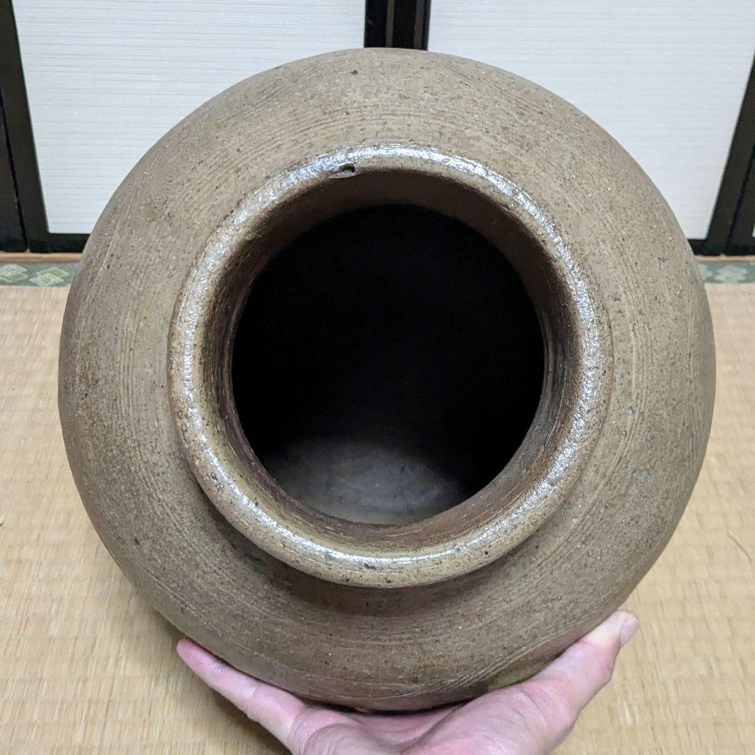 【超美品】室町時代 古備前 波状文壷 備前焼 壺 つぼ 花器 花入 置物 花瓶