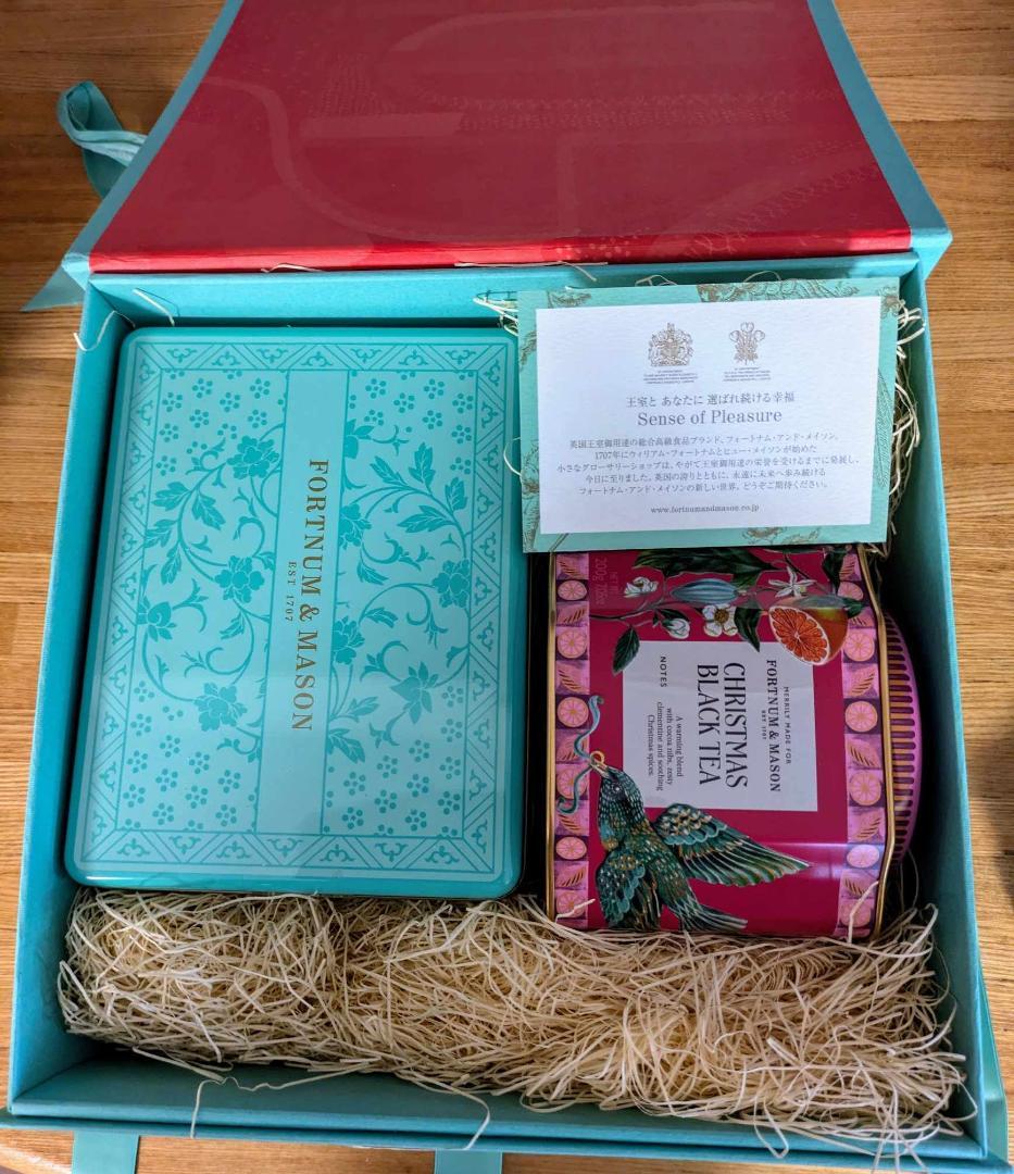 【お値下げ中】FORTNUM&MASON★紅茶＆お菓子＆箱＆リボン＆紙袋セット
