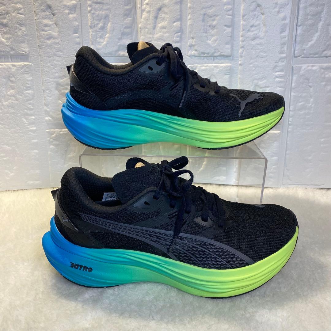 【美品】PUMA DEVIATE NITRO 3 25cm ブラック