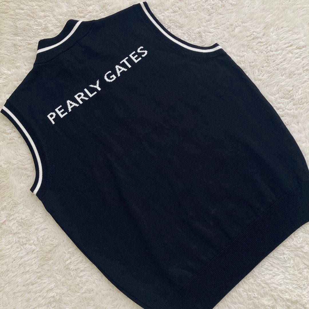 美品！PEARLY GATESパーリーゲイツ　モックネック　ハーフジップベスト