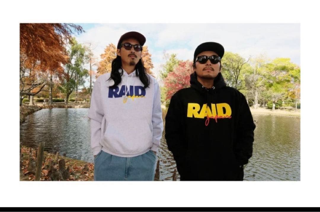 新品Lサイズ　RAID JAPAN バス釣り　BOX LOGO パーカー　黒