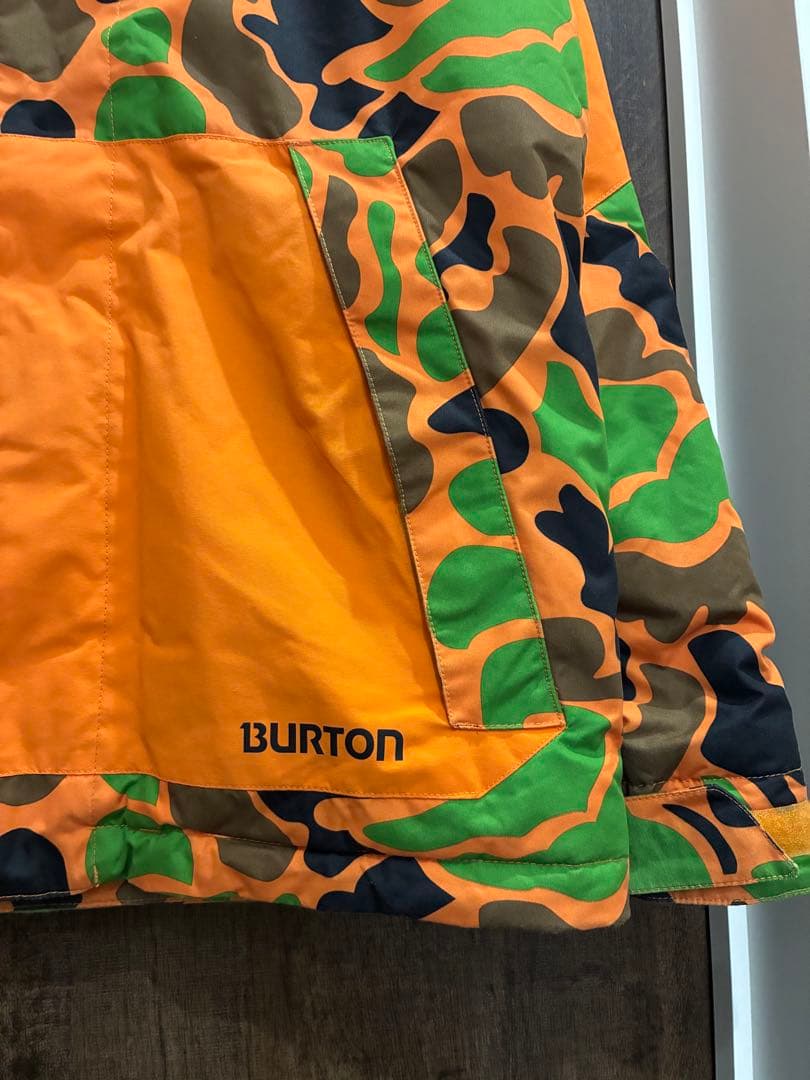 BURTON スキーウェア 上下 キッズ L 150cm オレンジ 迷彩柄