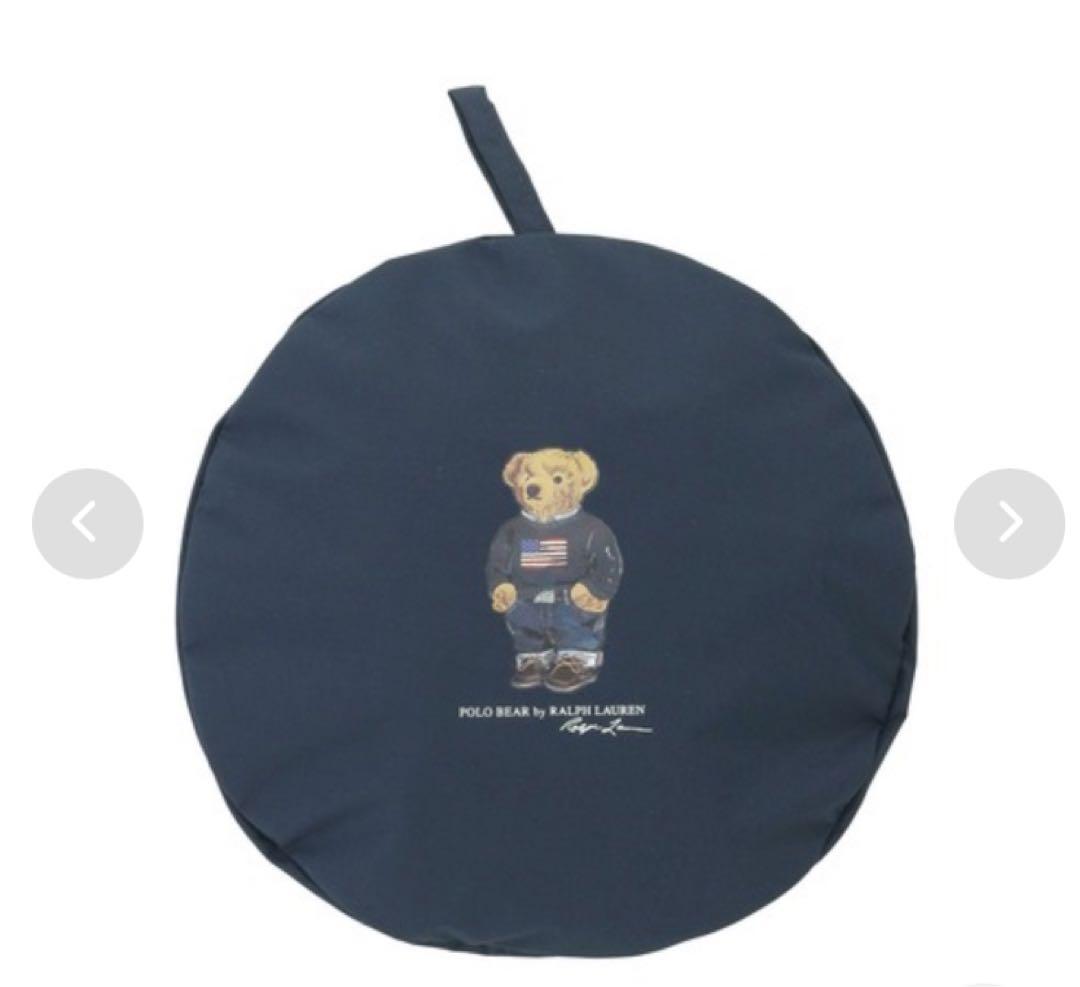 新品◎ポケッタブル レインハット”POLO BEAR”ベージュ