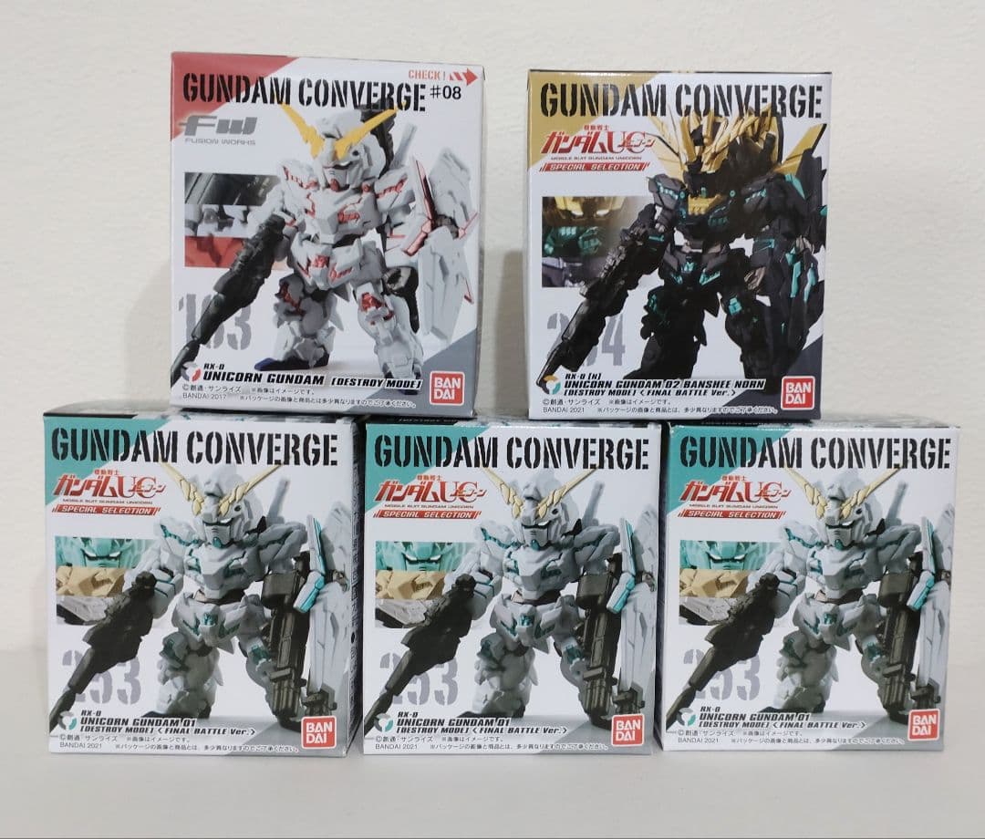 GUNDAM CONVERGE ユニコーンガンダム 5体セット