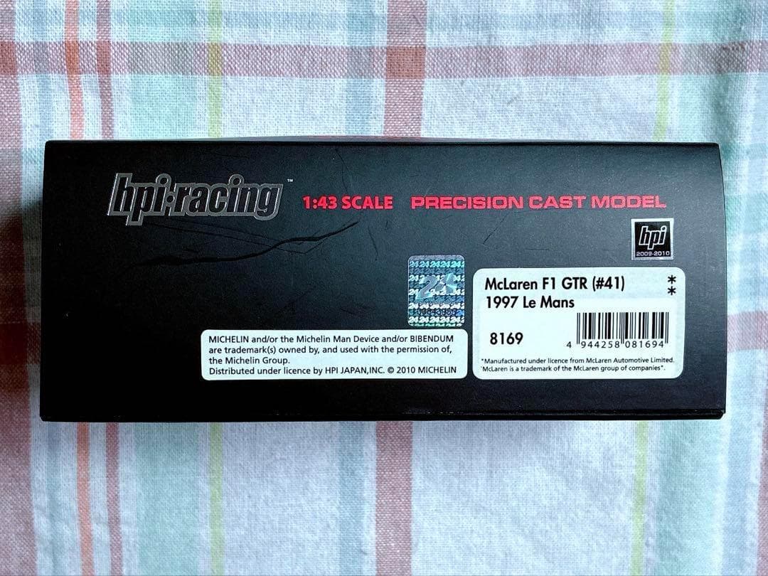 未使用 良状態 hpi 1/43 ガルフ・マクラーレンF1-GTR ル・マン仕様