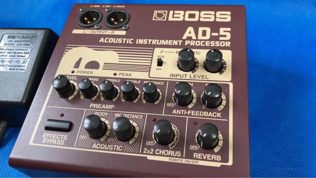 【動作品】ボス BOSS AD-5 アコギプロセッサ　プリアンプ エフェクター