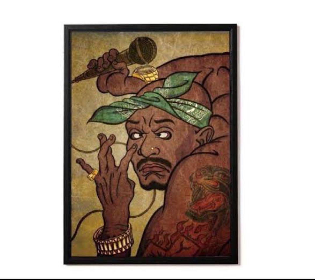 applebum snoopdogg 2pac 浮世絵ポスター