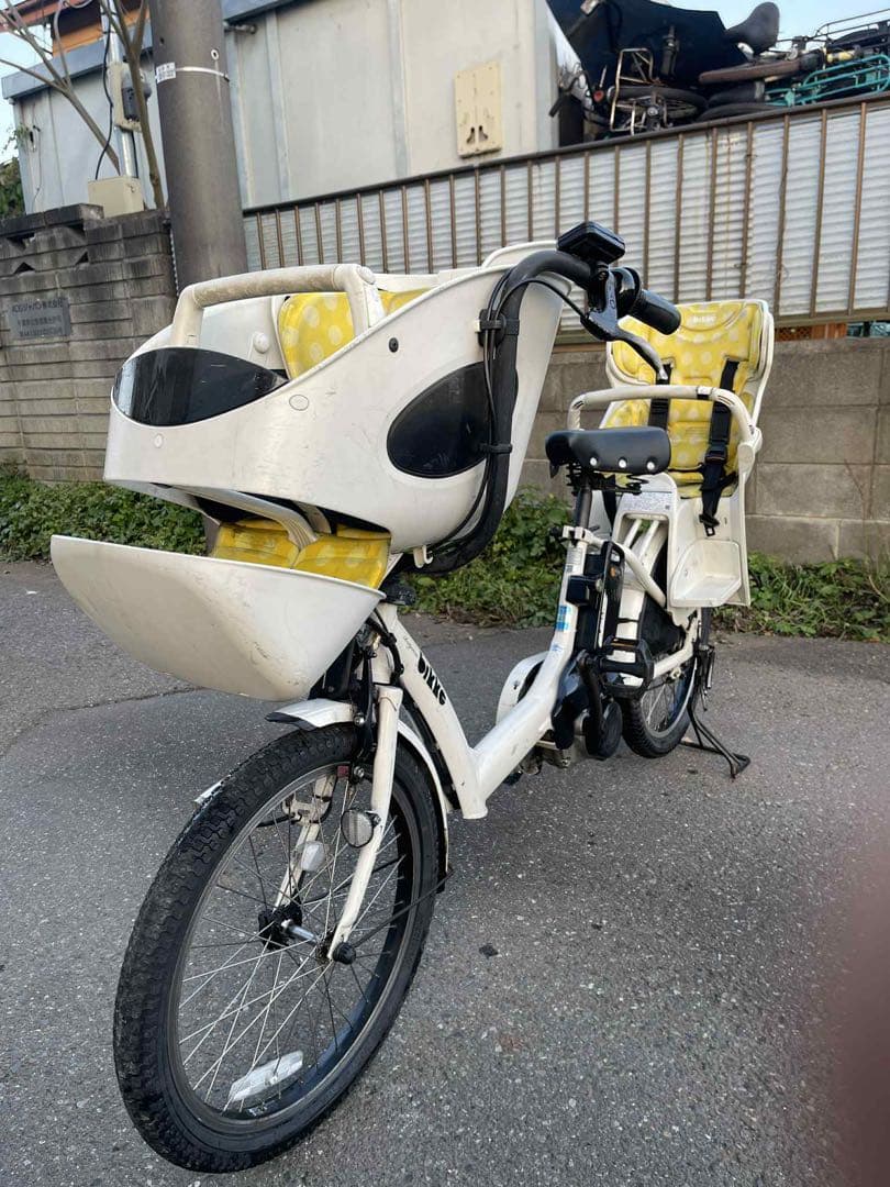電動アシスト自転車 チャイルドシート付き ホワイト