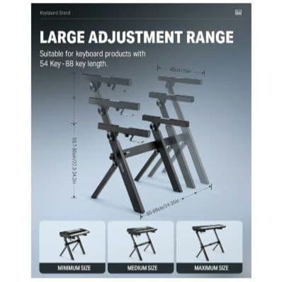 Donner DKS-100 電子キーボード/ピアノ スタンドZ型
