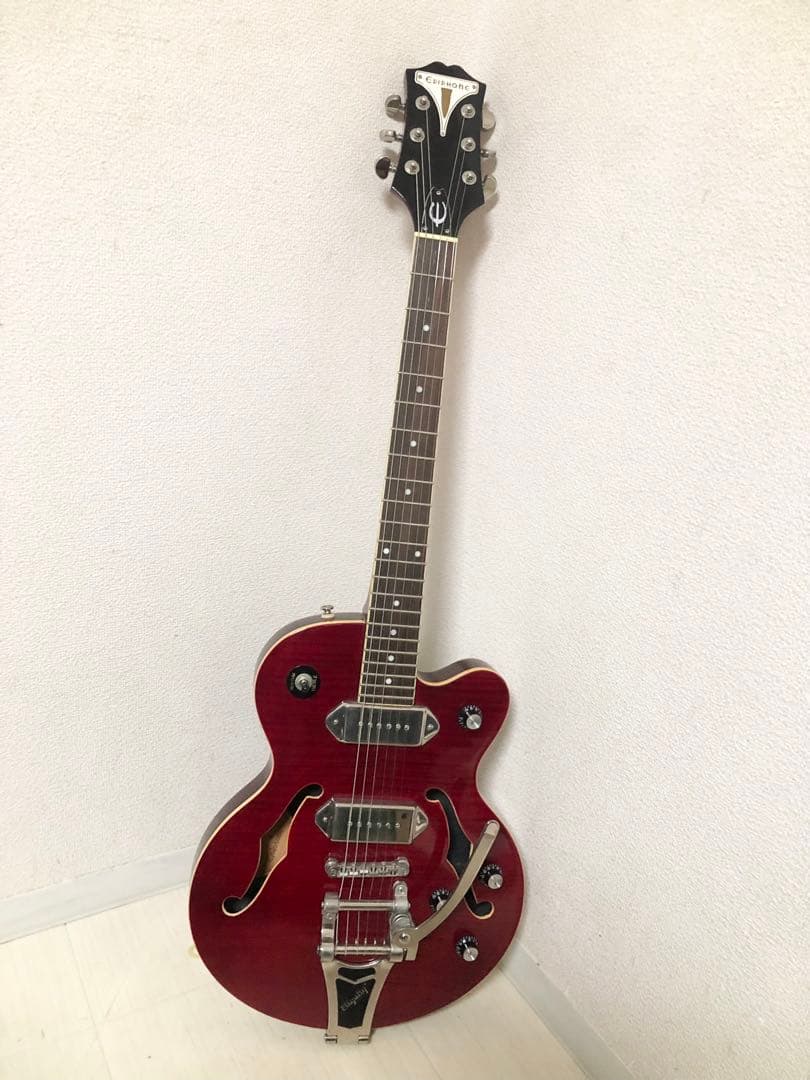 Epiphone エピフォン　セミアコ　ビグスビーアーム　ケース付き