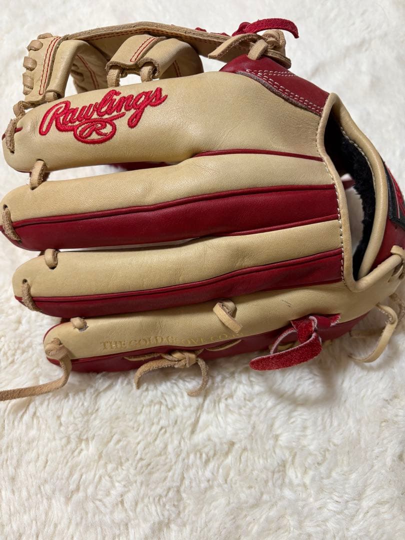 Rawlings 軟式グローブ ベージュ/レッド