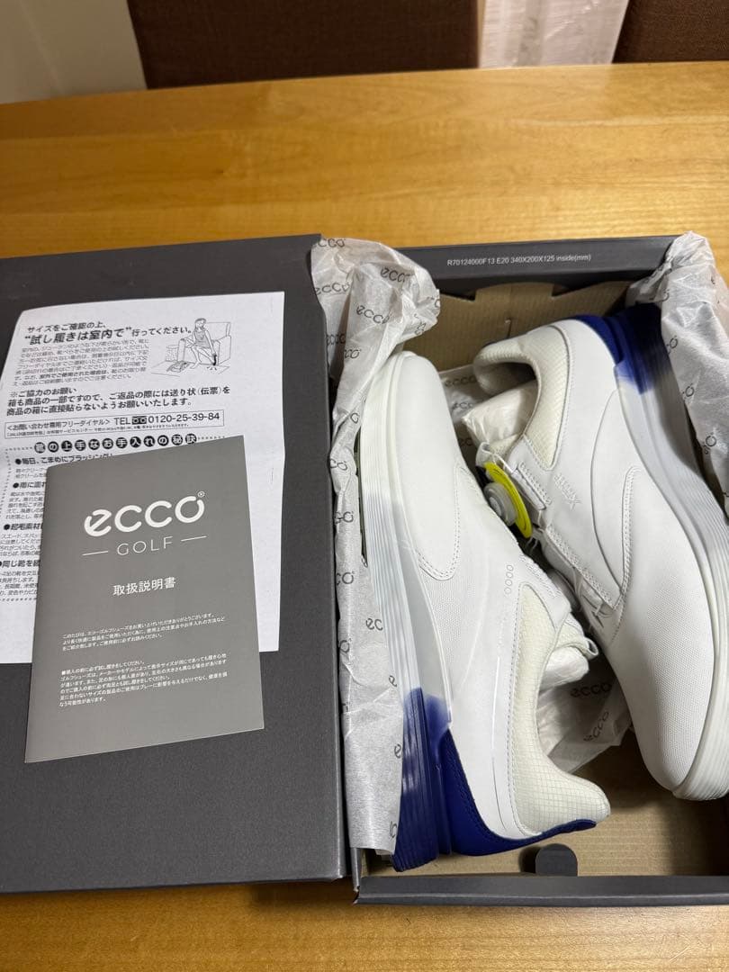 ECCO GOLF S-THREE ホワイト/ブルー EU 44 値下げしました
