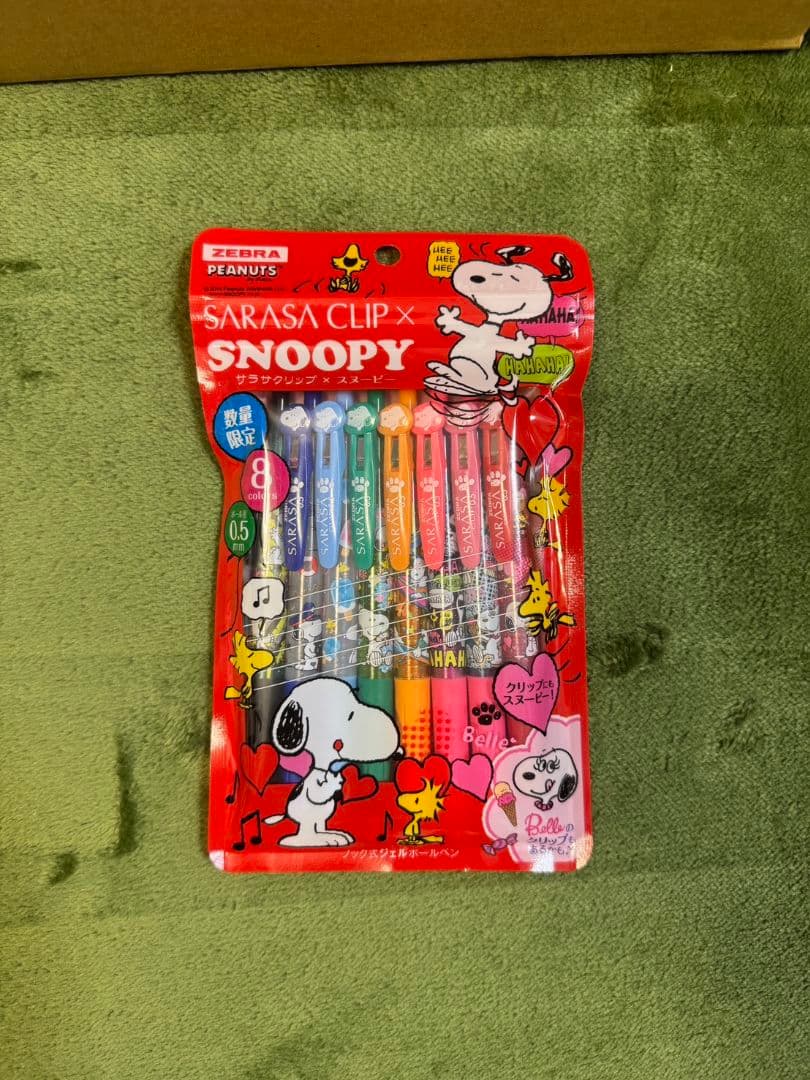ZEBRA SARASA CLIP SNOOPY 未開封8本＆prefill5本