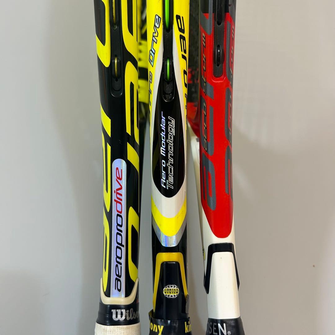 aero pro drive storm テニスラケット 3本セット