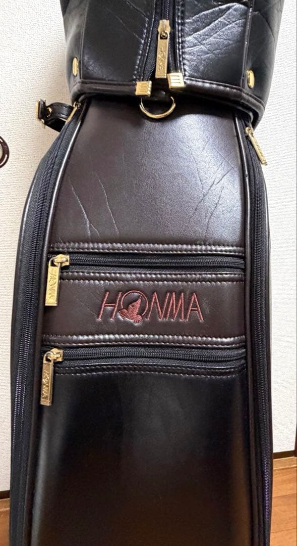 HONMA　ゴルフバッグ　キャディバッグ　レザー　カバー　おまけ付き