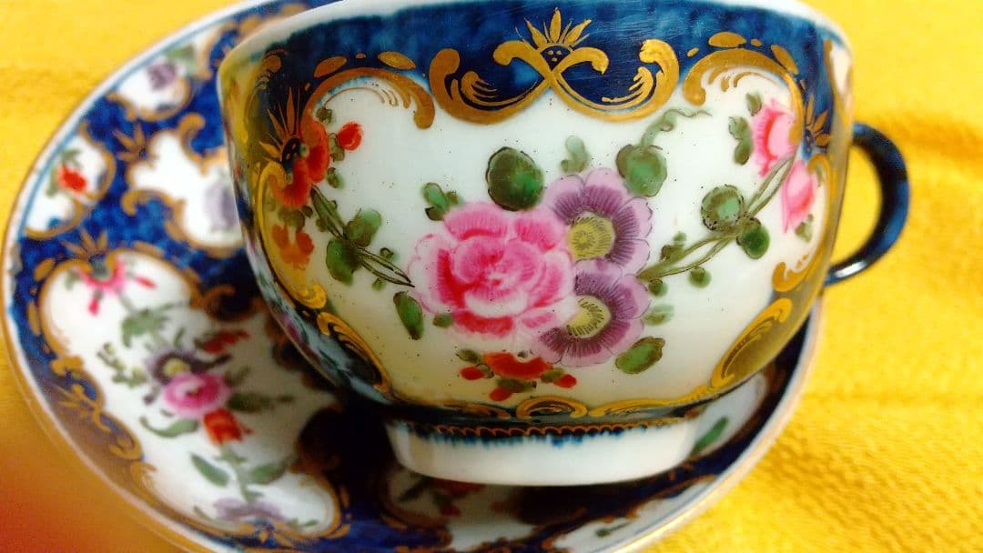 初期 WORCESTER Cup&Saucer(1775年頃)