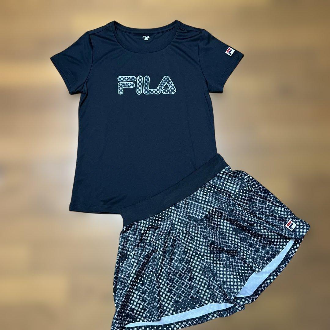 FILA ブラック Tシャツ キュロット セット
