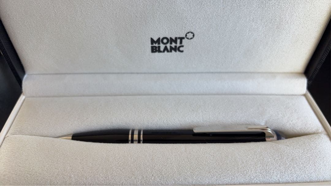 MONT BLANC 黒 ボールペン（文字彫刻あり）箱付き