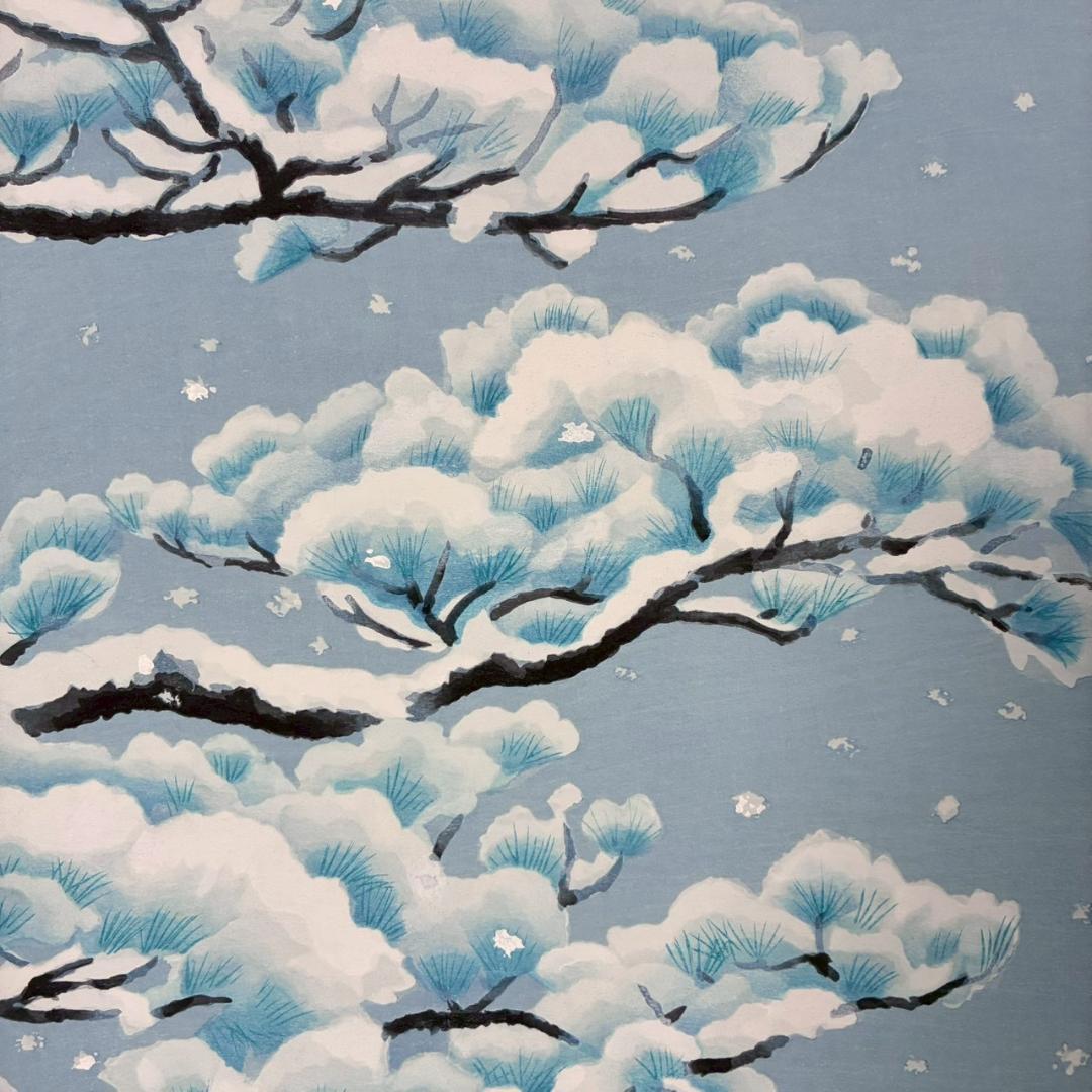 東山魁夷「雪月花・瑞雪」木版画 朱印有 アダチ版画研究所 昭和を代表する日本画家