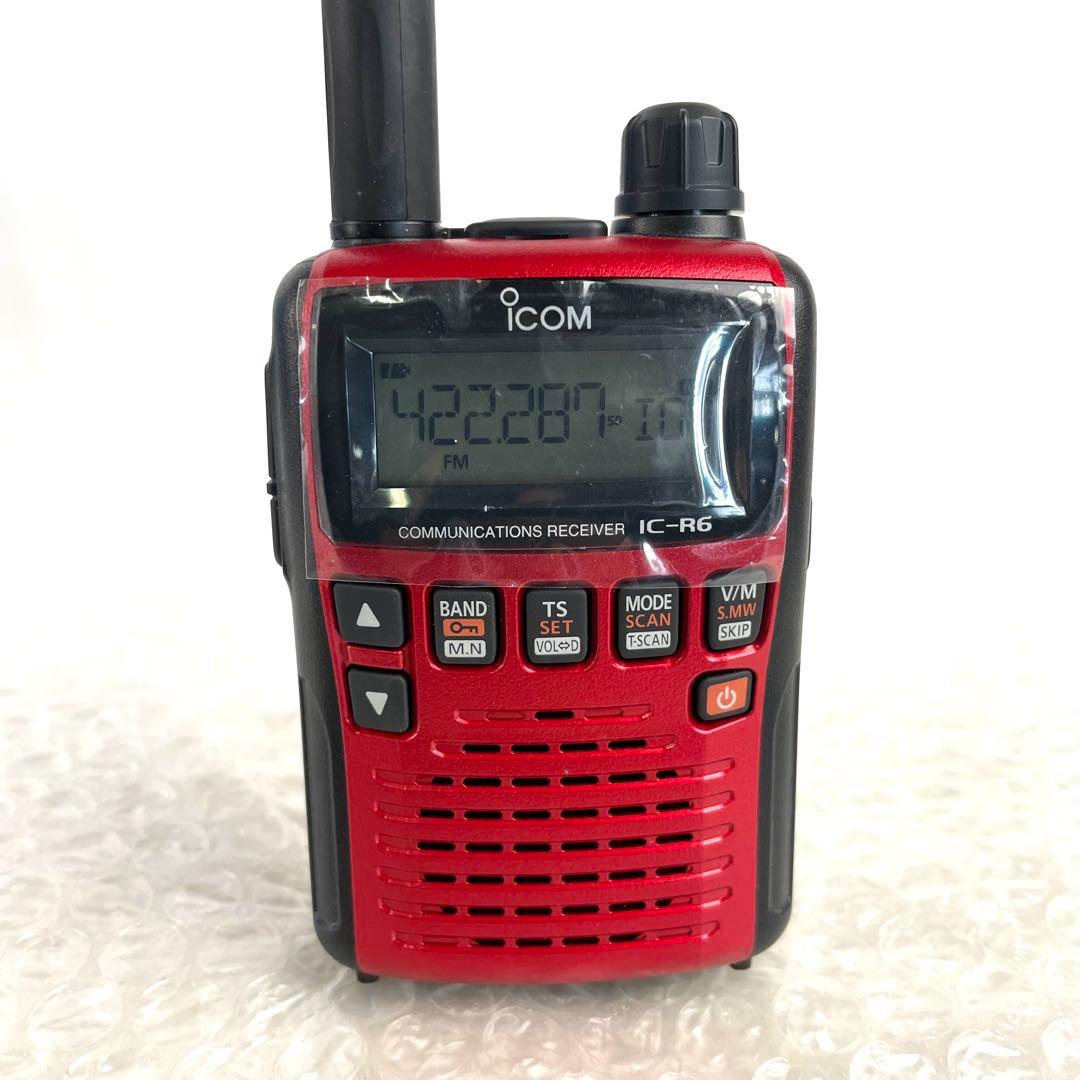 ICOM アイコム 広帯域ハンディレシーバー IC-R6 通信受信機 レッド