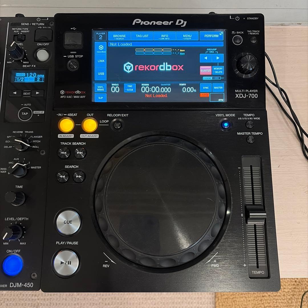 【美品】Pioneer XDJ700×2＋DJM450 【箱、取説、おまけ付き】