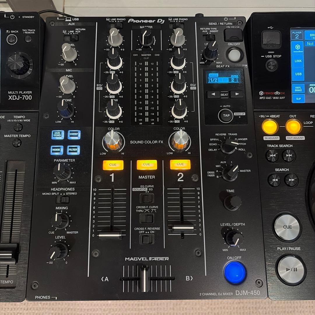 【美品】Pioneer XDJ700×2＋DJM450 【箱、取説、おまけ付き】