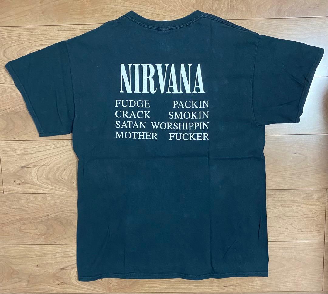 NIRVANA サークルTシャツ 古着 バンT ヴィンT ギルダン コピーライト