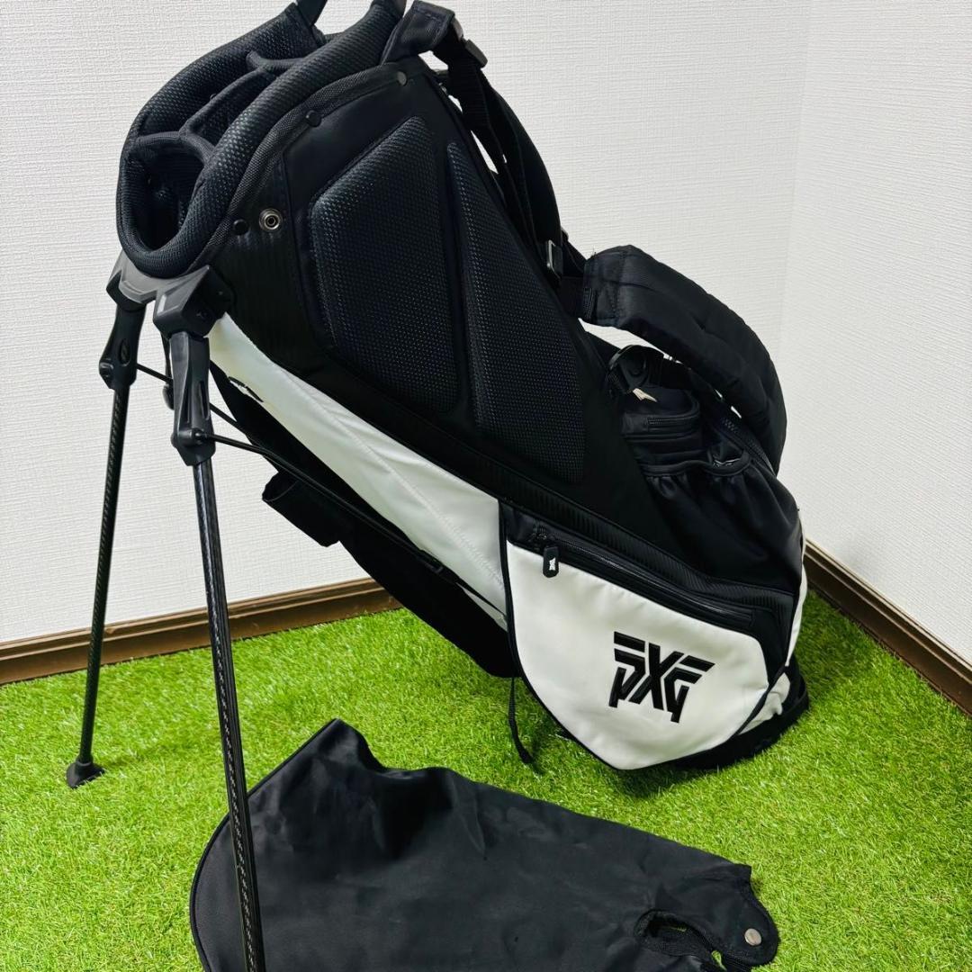PXG スタンド式　キャディバッグ　ゴルフ　ブラック　ホワイト
