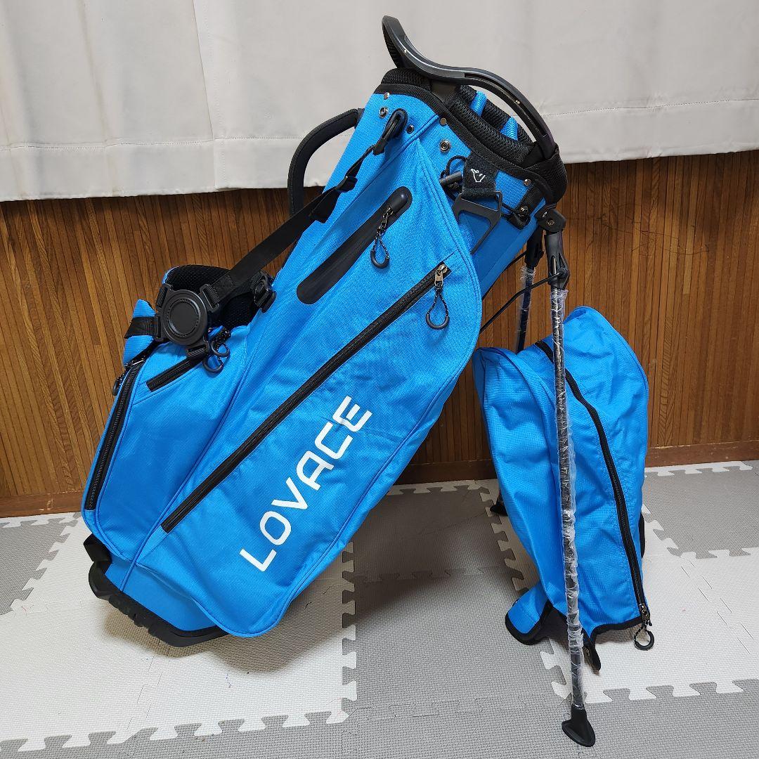 【新品未使用】14分割 LOVACE 青 キャディバッグ