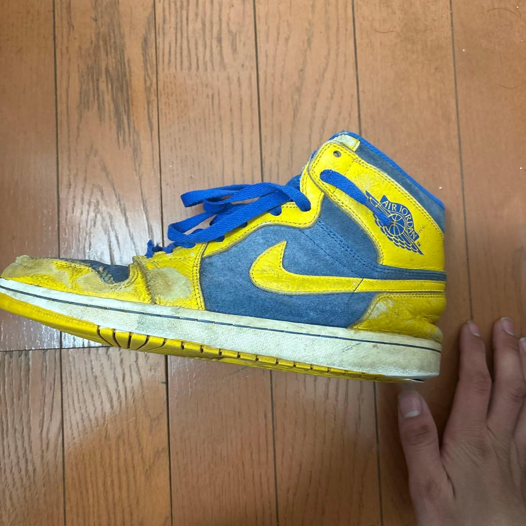 Nike Air Jordan 1 Retro 27.5cm イエロー/ブルー