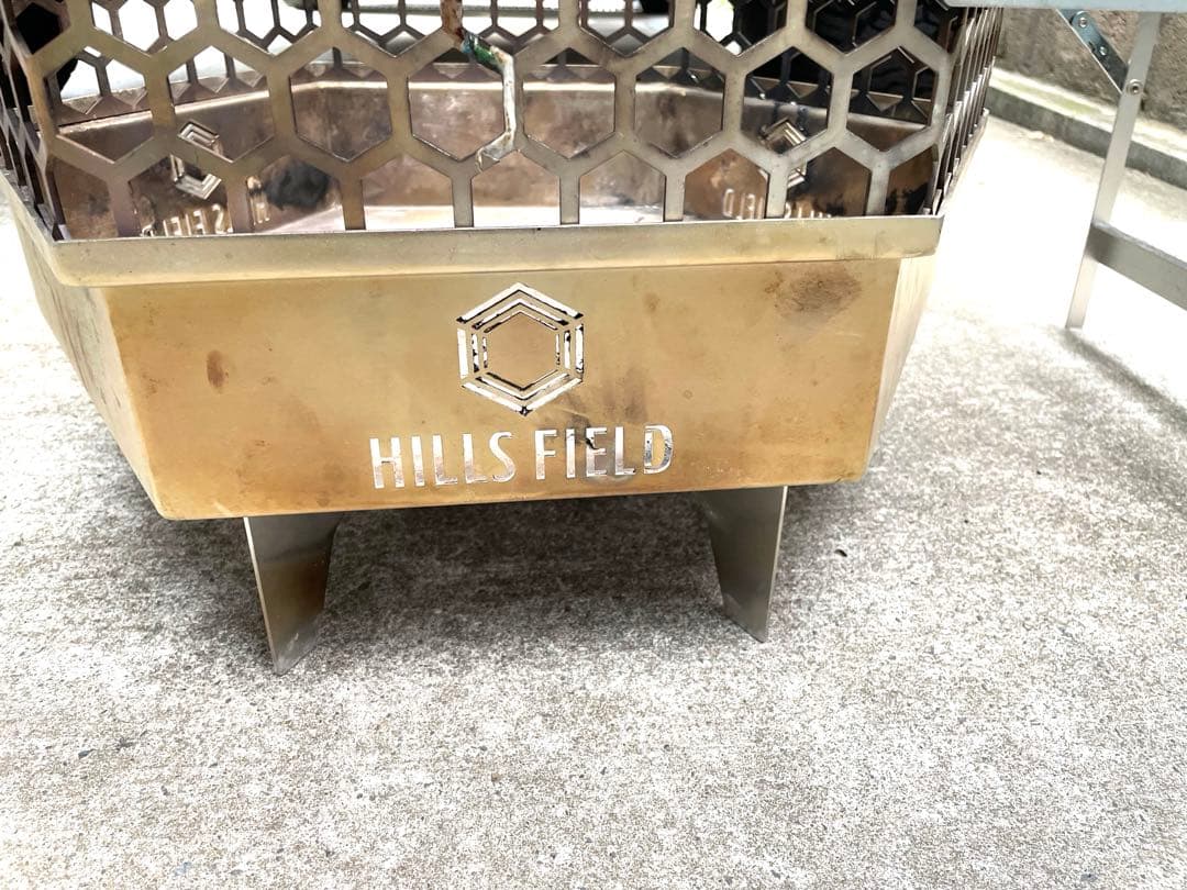 HILLS FIELD 六角形焚き火台　フルセット　あらくさ！