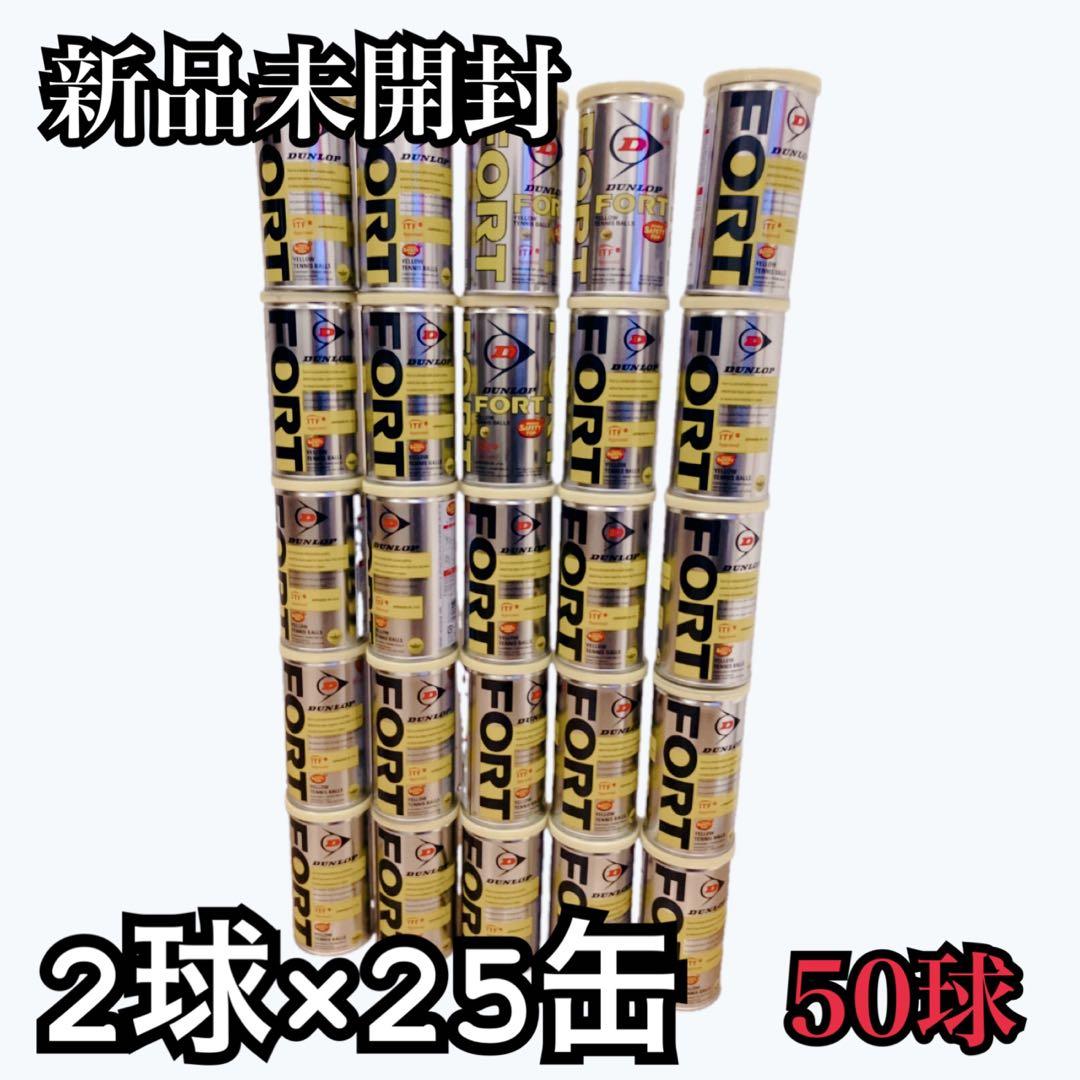 【新品】ダンロップフォート　テニスボール　硬式　未開封　25缶(50球)